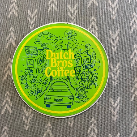 Dutch Bros | Other | Dutch Bros Green And Yellow Sticker | Poshmark